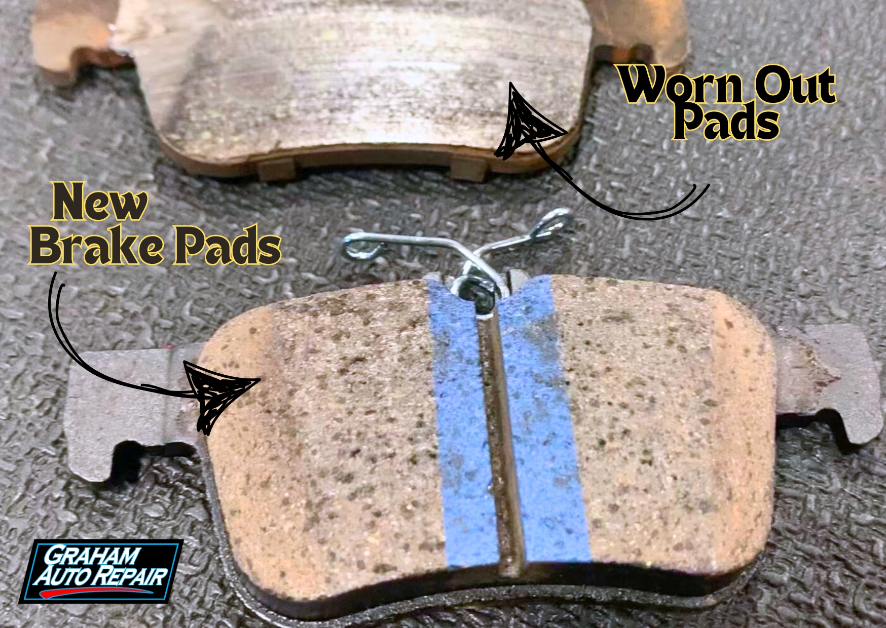 Worn Out Brake Pads - Graham Auto Repair
